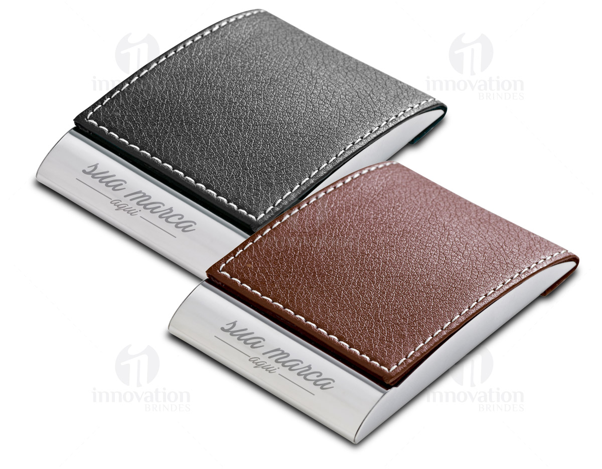 Porta Cartões Couro Personalizada Personalizado | Brindes Personalizado