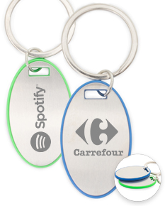 Chaveiro Plástico C/ Chapa Metálica Personalizado | Brindes Persona...